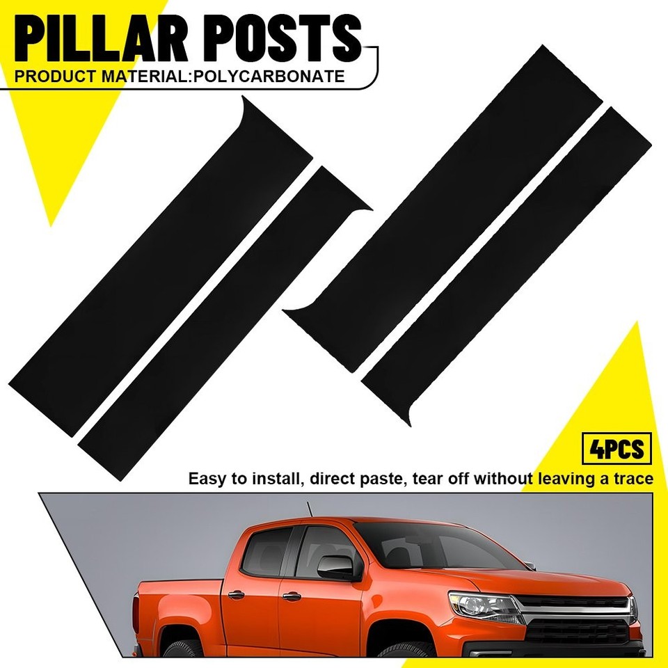 For Colorado Chevy Canyon GMC Black 2015-2022 Pillar Window Post Kits ...
