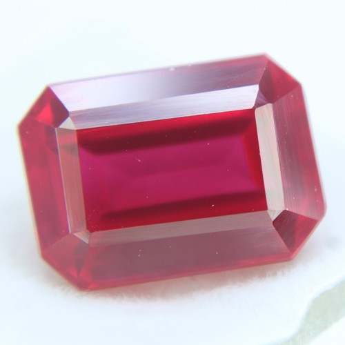 12.70CT Certified Natural Red Ruby Eye Clear Emerald Shape Loose ...