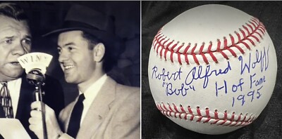 RARE Bob Wolff (Died 2017) HOF 1995 FULL NAME PSA/DNA Signed Baseball ...