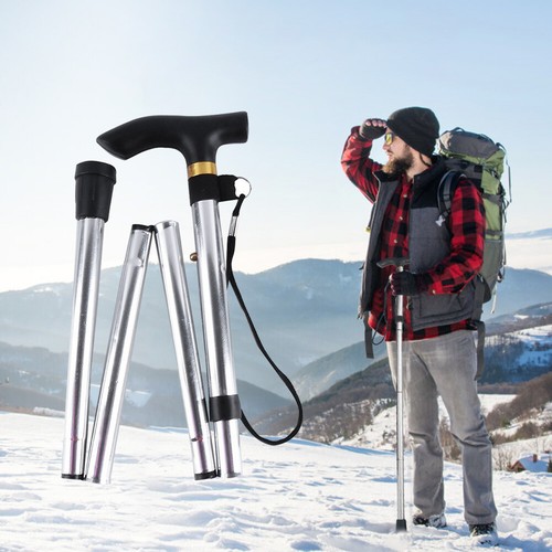 5-Section Folding Trekking Pole Hiking Stick for Camping Climbing ...