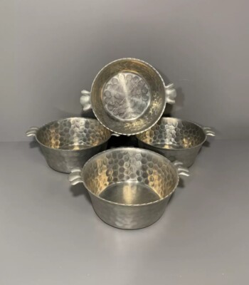 Vtg EVERLAST METAL Small Bowls Hand Forged Hammered Aluminum (Set of 4 ...