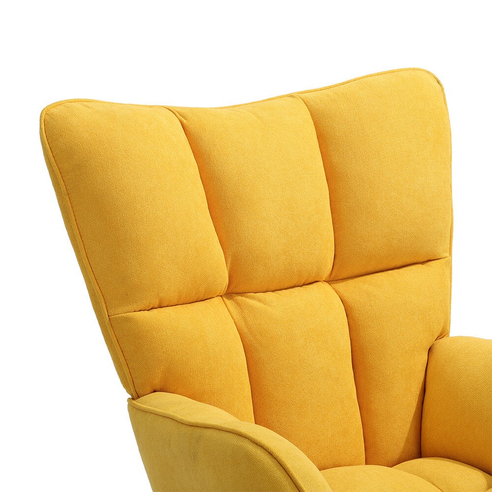 Modern Single Sofa Rocking Chair Garden Sun Lounger Recliner Armchair ...