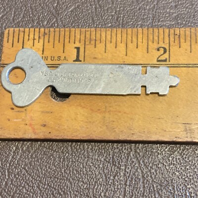 Vintage Original Flat Steel Key Eagle Lock Co #98R27 | eBay