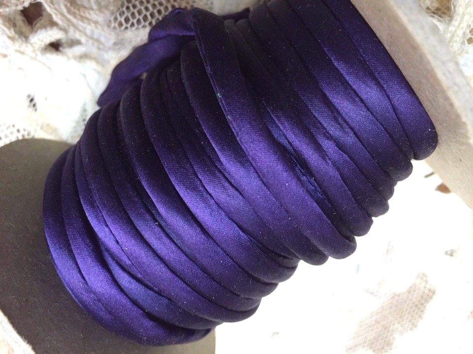 silk satin tubing on the bias 1/4" hand dyed 1yd made in USA | eBay