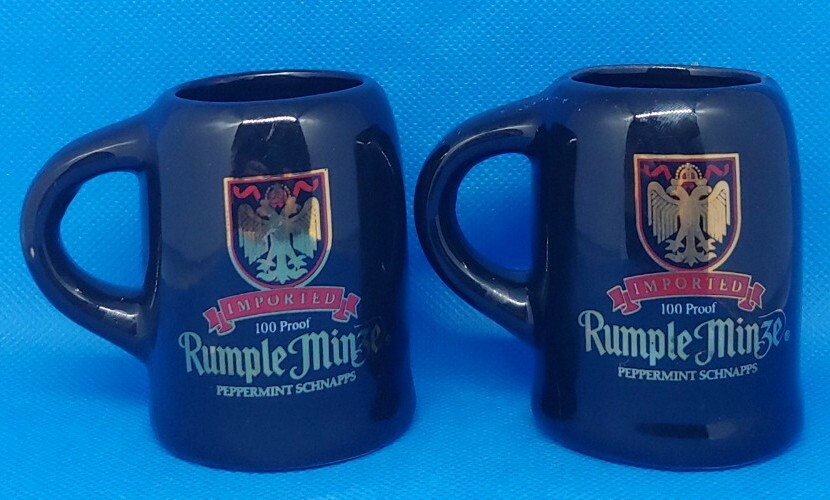 Rumple Minze Shot Glass Black Miniature Stein Mug Peppermint Schnapps ...