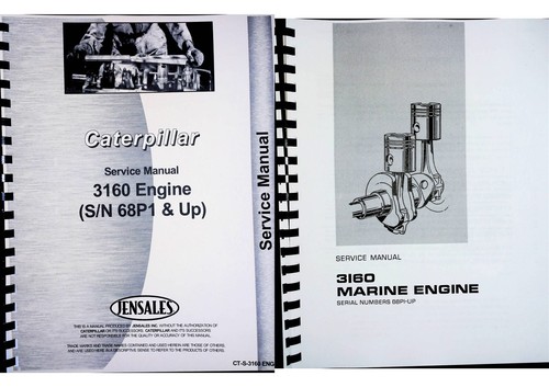Caterpillar 3160 Engine Service Repair Manual 68P1 up | eBay UK