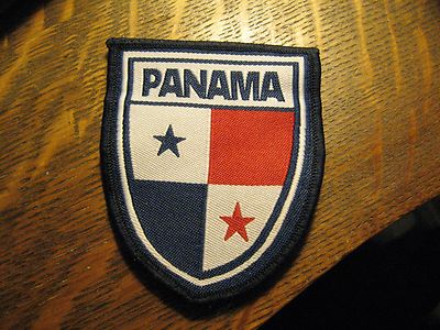 Panama Jacket Patch - Woven Souvenir Central America Red White Blue ...