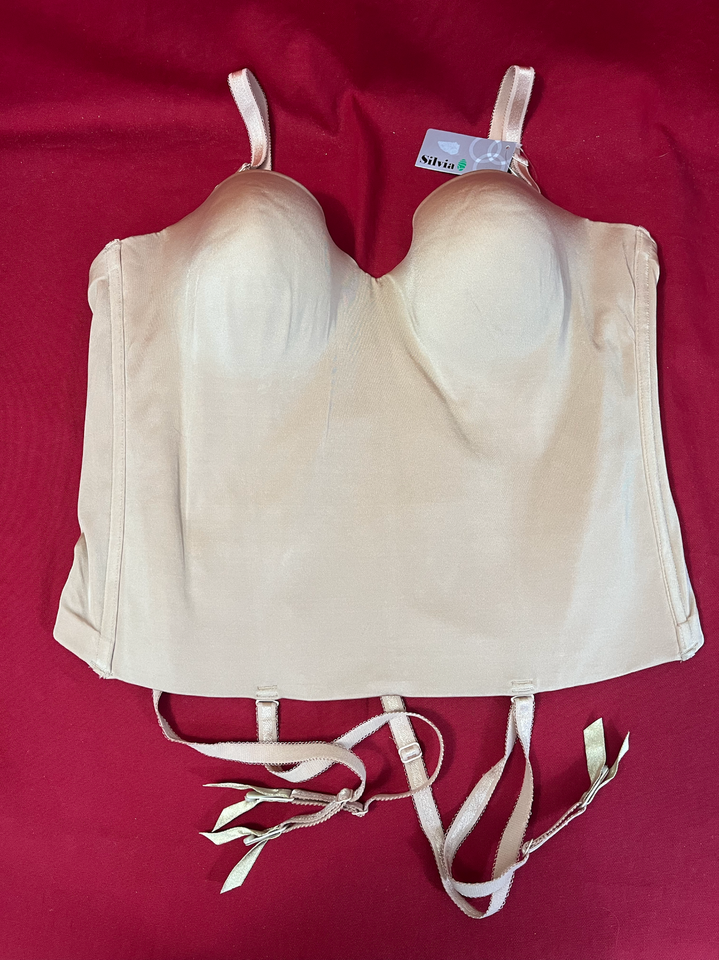 SILVIA - BUSTIER / BRALETTE W/ ATTACHED GARTERS, Various Sizes & Colors ...