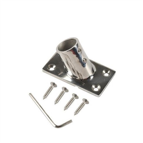 Boat Hand Rail Fittings 60 Degree 1PCS Round Pipe Base 316 Grade ...