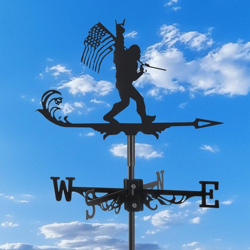 Metal Weather vanes, Black Metal Wind Direction Indicator Garden ...
