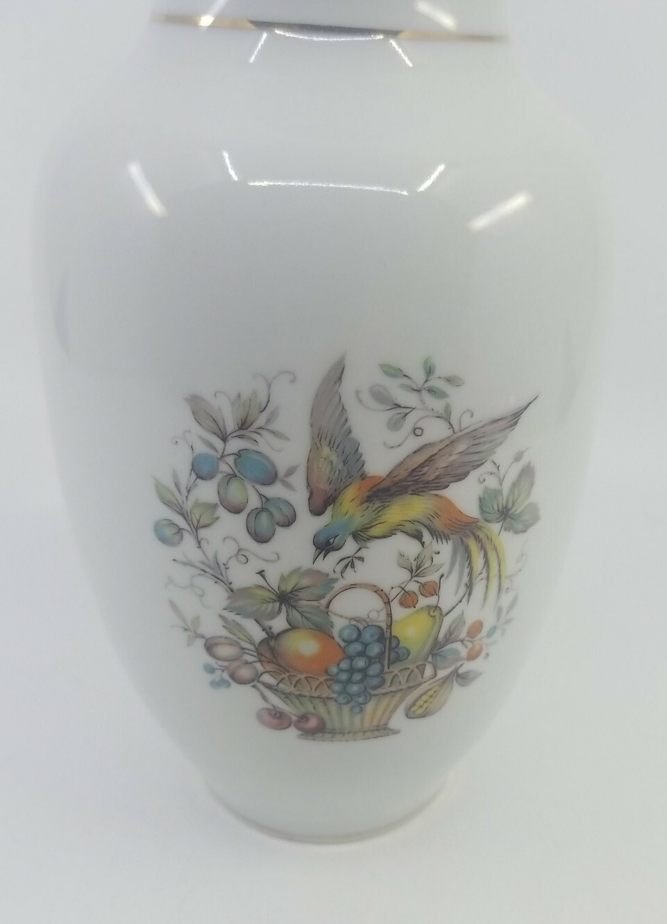 Janbo Porcelain Vase Bird Flowers Spain White Floral 8 1/2" | eBay
