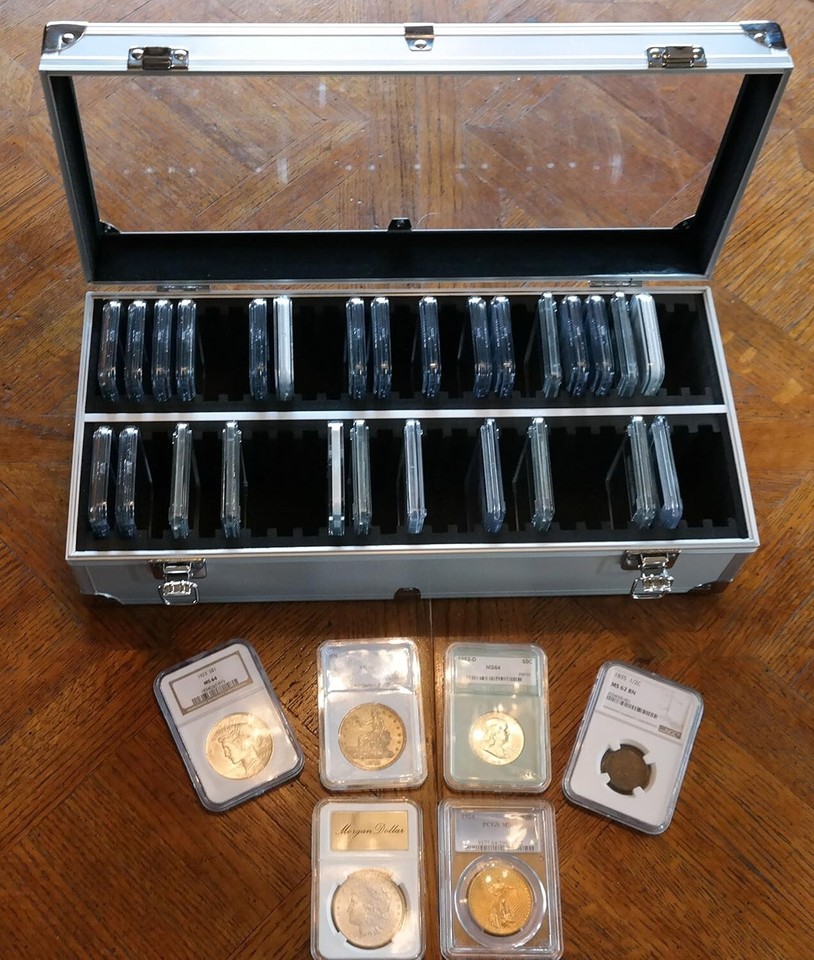 Aluminum Storage & Display Box Case Holds 50 PCGS NGC ANACS Coin ...