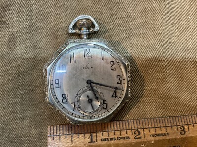 ORIGINAL ANTIQUE ELGIN OCTAGON MANS POCKET WATCH | eBay