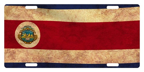 Costa Rica Flag Custom License Plate Costa Rican Emblem Version # 2 | eBay