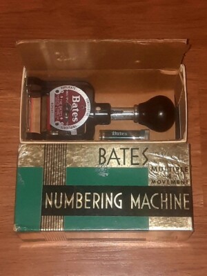 Numbering Machines - Bates
