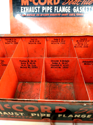 Vintage McCord Exhaust Gaskets Advertising Metal Box Sign | eBay