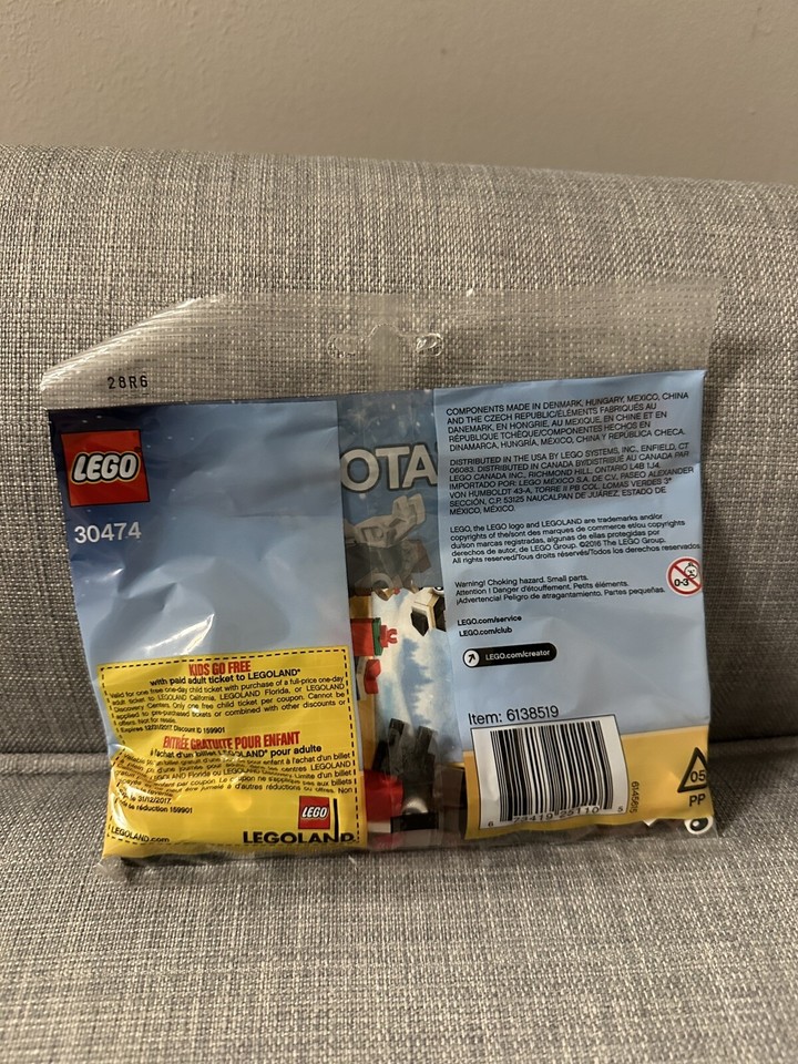 Lego Creator Set 30474 Christmas Reindeer & Presents Retired Poly Bag ...