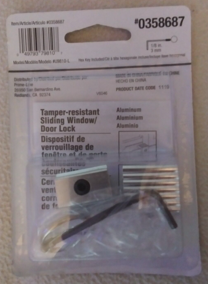 2 Packs of 2 Gatehouse Tamper Resistant Aluminum Sliding Window Locks ...