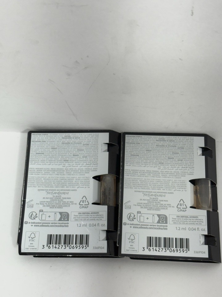 Lot 4 YSL LIBRE EAU DE PARFUM INTENSE SAMPLE SIZE SPRAY 1.2 ML / 0.04 ...