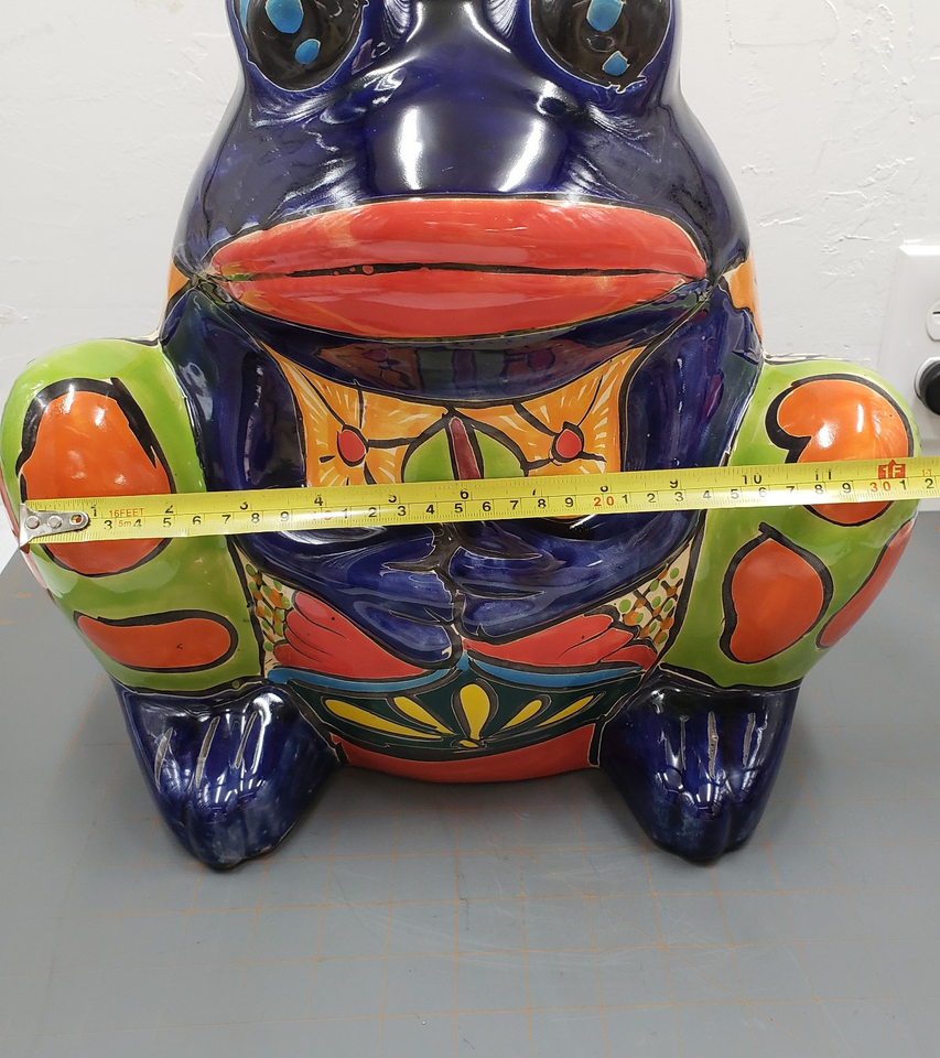 Mexican Terracotta Redware FROG Planter Talavera Style LARGE!! | eBay