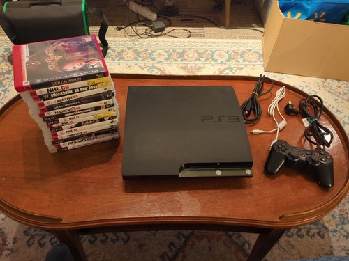120gb Slim PS3 Console and 15 Games and Controller Good Condition ...