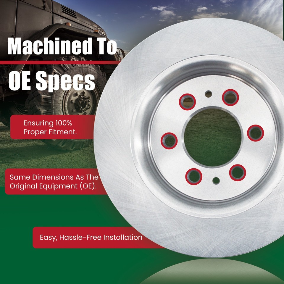 FRONT High-Performance Disc Brake Rotors Set for Nissan Altima 2007 ...