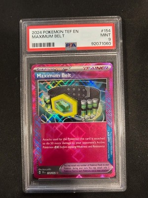 2024 Pokemon Temporal Forces TEF Maximum Belt 154/162 - PSA 9 Trainer ...