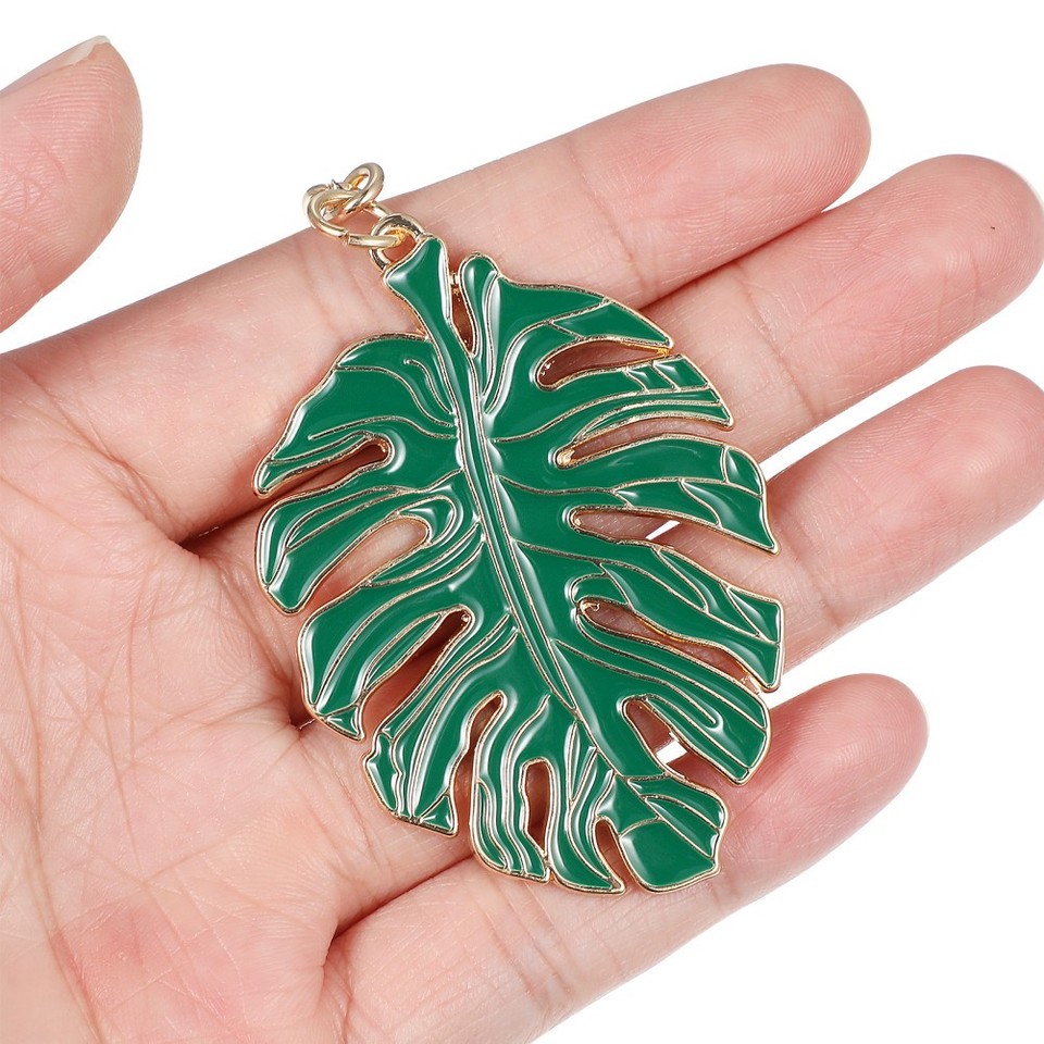 Monstera Leaf Key Chain Hawaii Chains Green Keychain Accessories | eBay UK