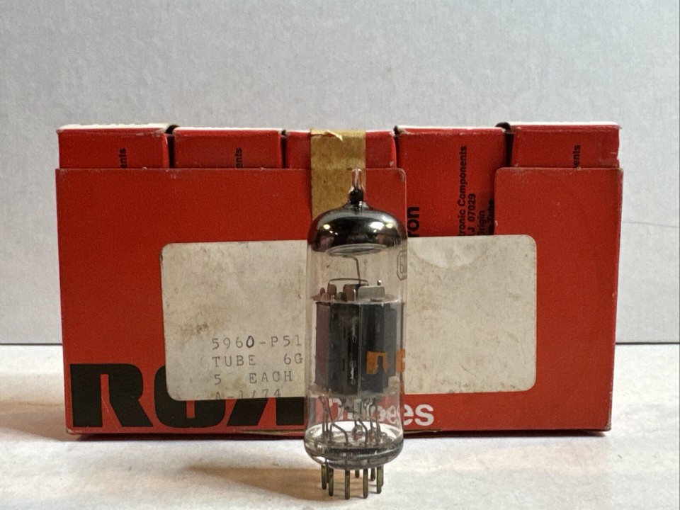 Sleeve Of 5: Date Matched RCA 6GN8/6EB8 Triode Pentode Audio Vacuum ...
