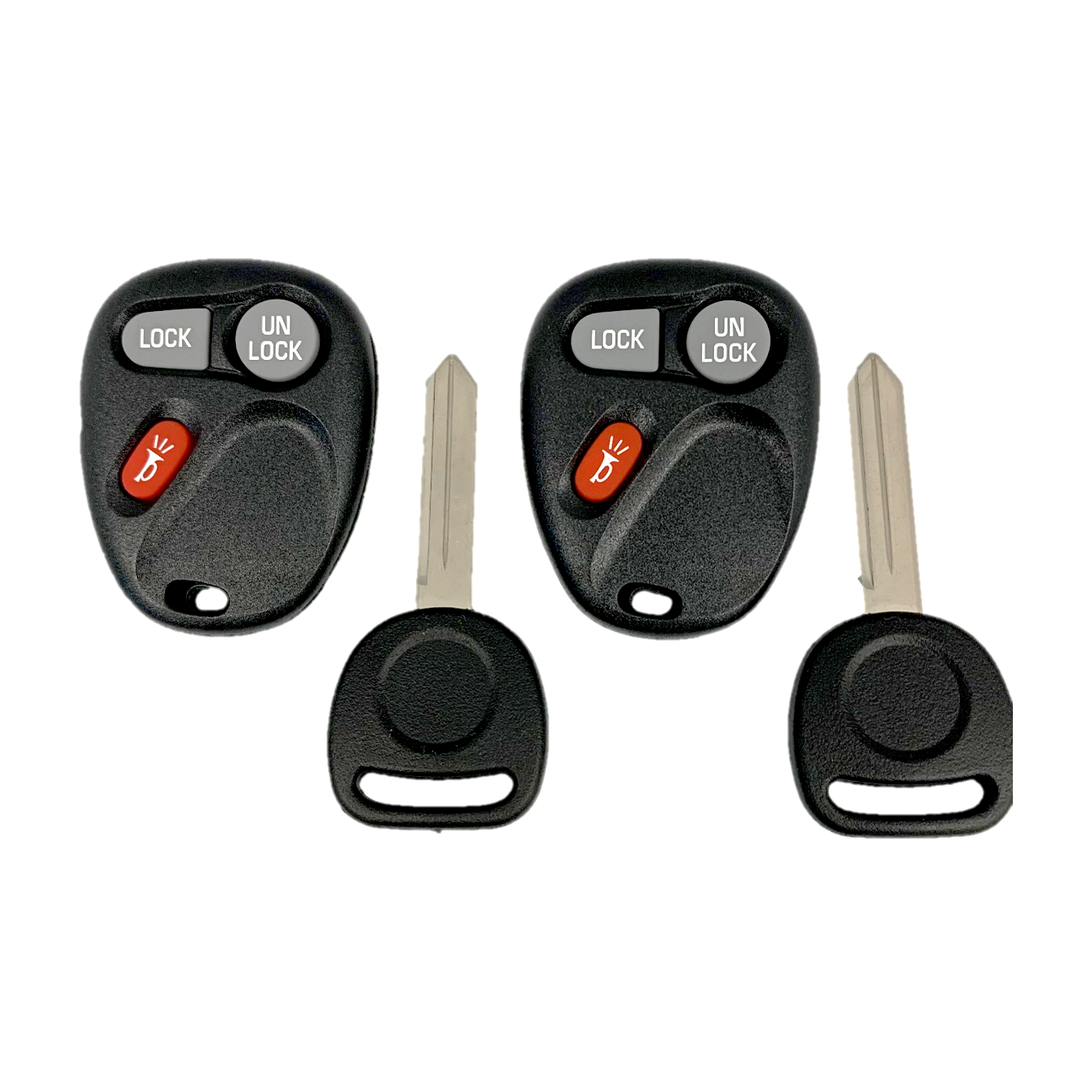 2 OEM Electronics Keyless Remote Fobs + Keys CHEVY GMC 3B KOBLEAR1XT ...