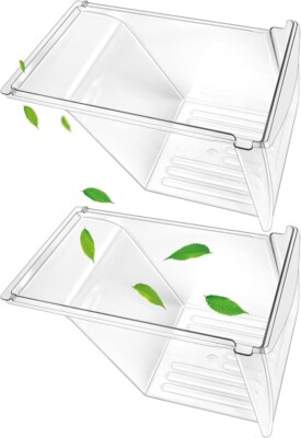 2 Pack 240337103 Crisper Pan Compatible w/ Frigidaire 240337102 ...