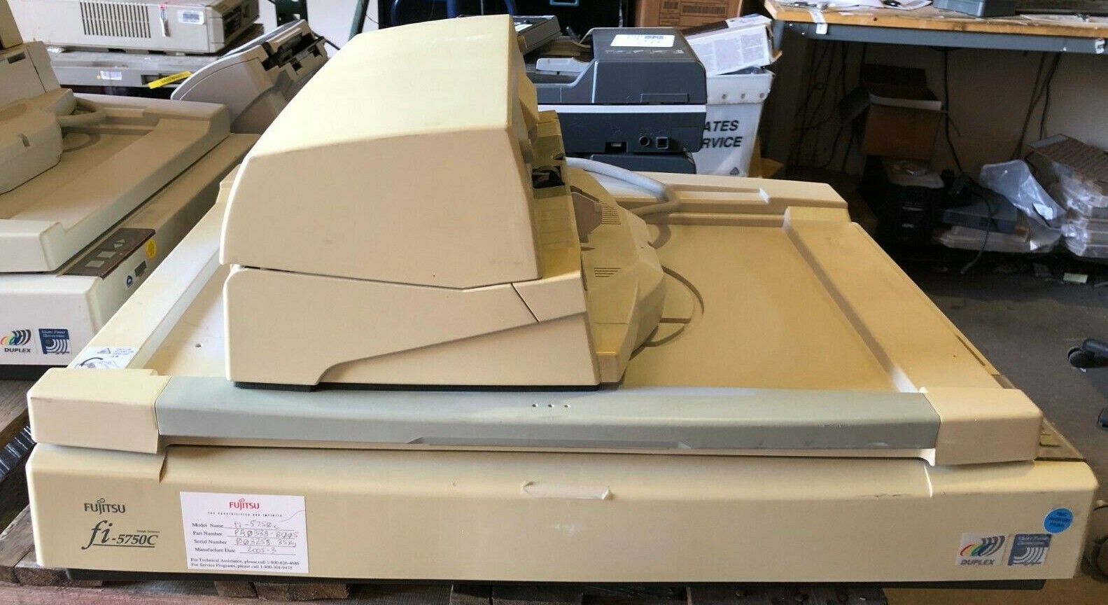 Fujitsu fi-5750C High-Speed Color Duplex Flatbed Swivel Image Scanner ...