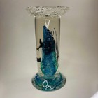 Eileen Gordon The Batfish Art Glass Sculpture Column Candle Stand ...