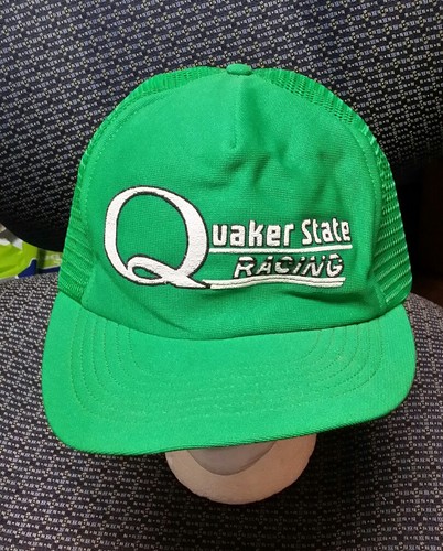 VINTAGE QUAKER STATE RACING MESH SNAPBACK HAT CAP | eBay