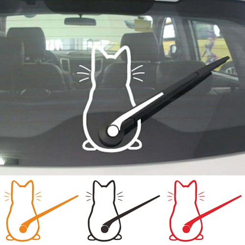 Funny Moving Tail Cat Car Sticker Window Wiper Decals Rear Windshield ...