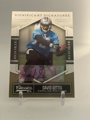 David Gettis 2010 Classics Significant Signatures Gold Card #128 /499 ...