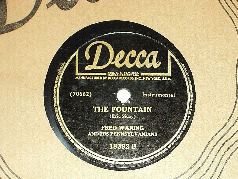 FRED WARING-Sleepy Lagoon (1942) DECCA 10" 78 RPM Shellac Single | eBay