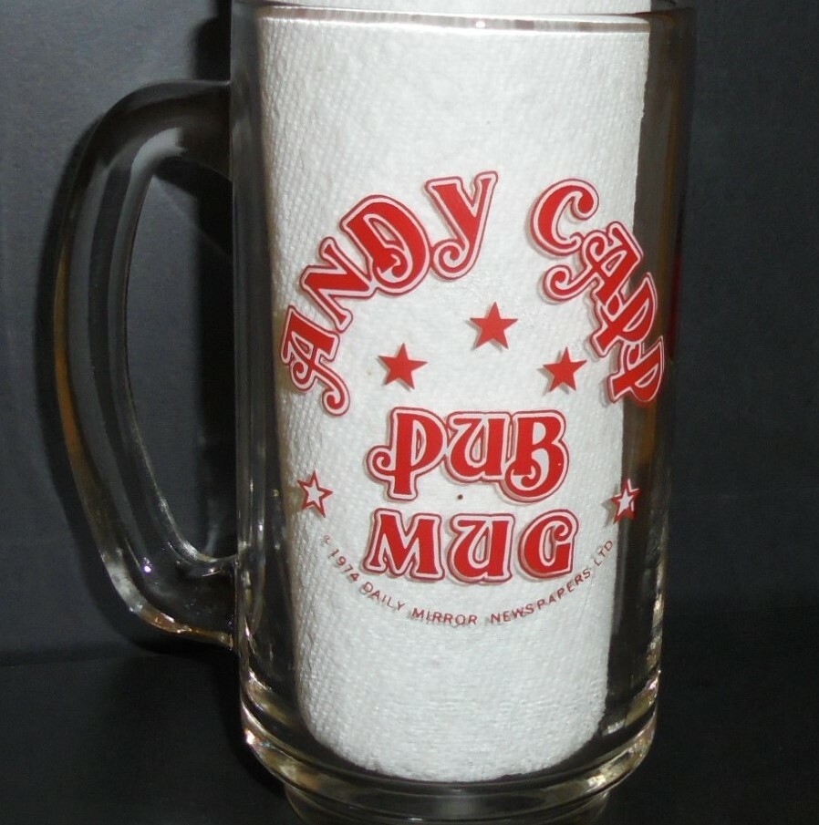 Andy Flo Capp Glass Beer Pub Mug 1974 Daily Mirror Newspaper Smythe ...