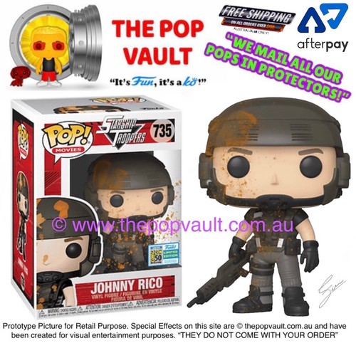 FUNKO POP VINYL MOVIES STARSHIP TROOPERS #735 JOHNNY RICO MEGA RARE ...