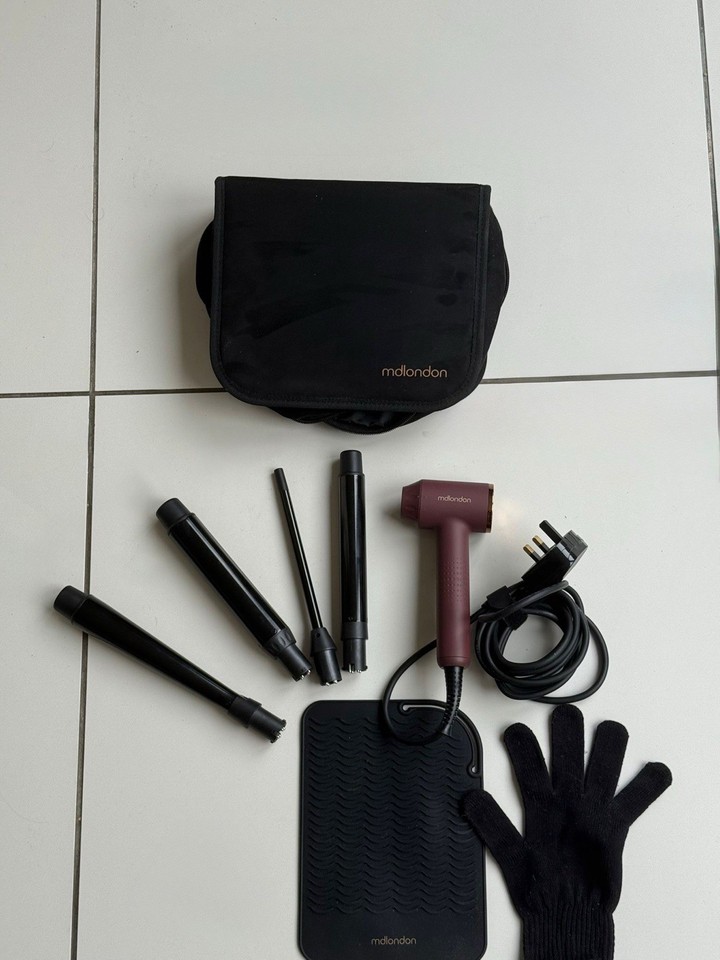 MD London Curl - Professional Hair Curling Wand - 4 Curl Options ...