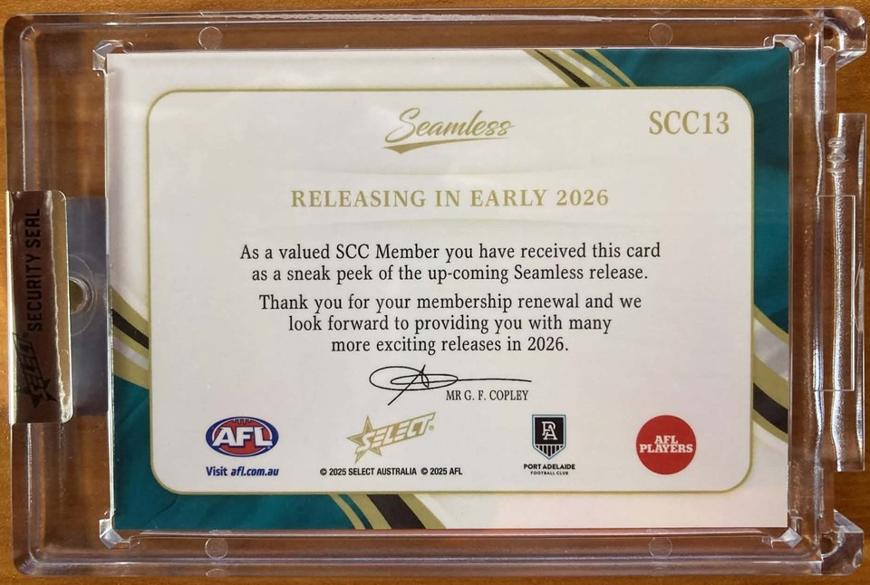 2026 AFL SELECT SEAMLESS ZAC BUTTERS PORT ADELAIDE #62 (SCC13) | eBay ...