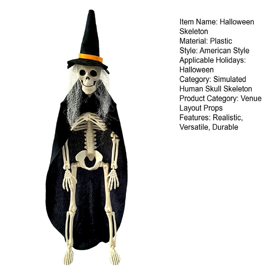 Skeleton Poseable Joints Halloween Party Realistic Full Body Posable ...