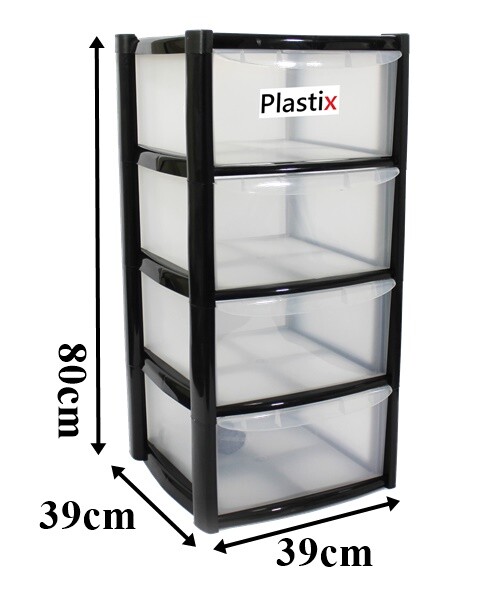 PLASTIC STORAGE DRAWERS DRAW TOWER UNIT MINI DESKTOP / LARGE HOME ...