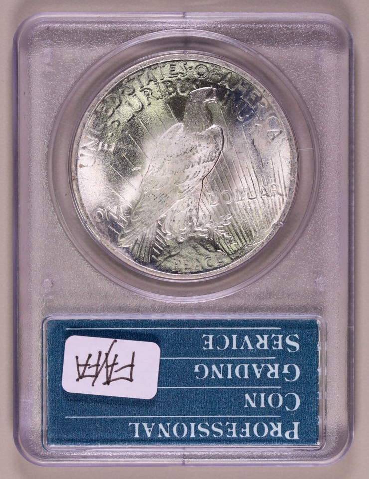 1923-P Peace Dollar PCGS MS63 Rattler ***RARE ORIGINAL PCGS RATTLER ...