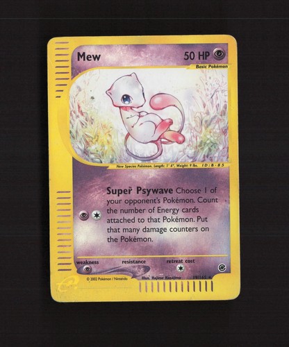 Mew 19/165 Expedition E-Reader Reverse Holo Rare Vintage Pokemon Card ...