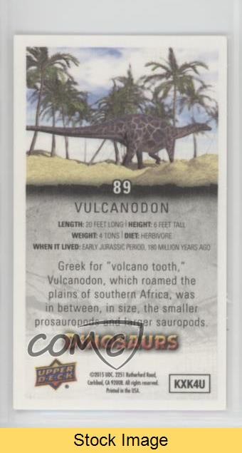 2015 Upper Deck Dinosaurs Canvas Mini Vulcanodon #89 READ 07ej | eBay
