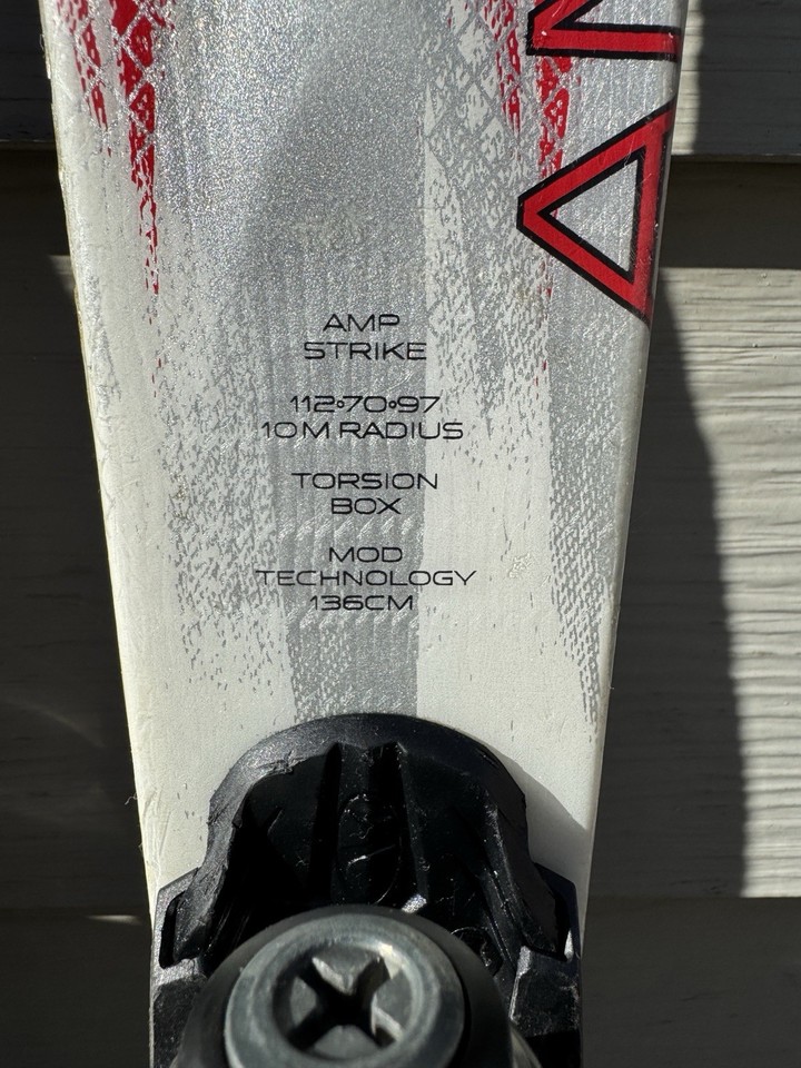 K2 AMP STRIKE Ski's w/ Fastrak 10 Bindings - GREAT CONDITION - TUNED ...