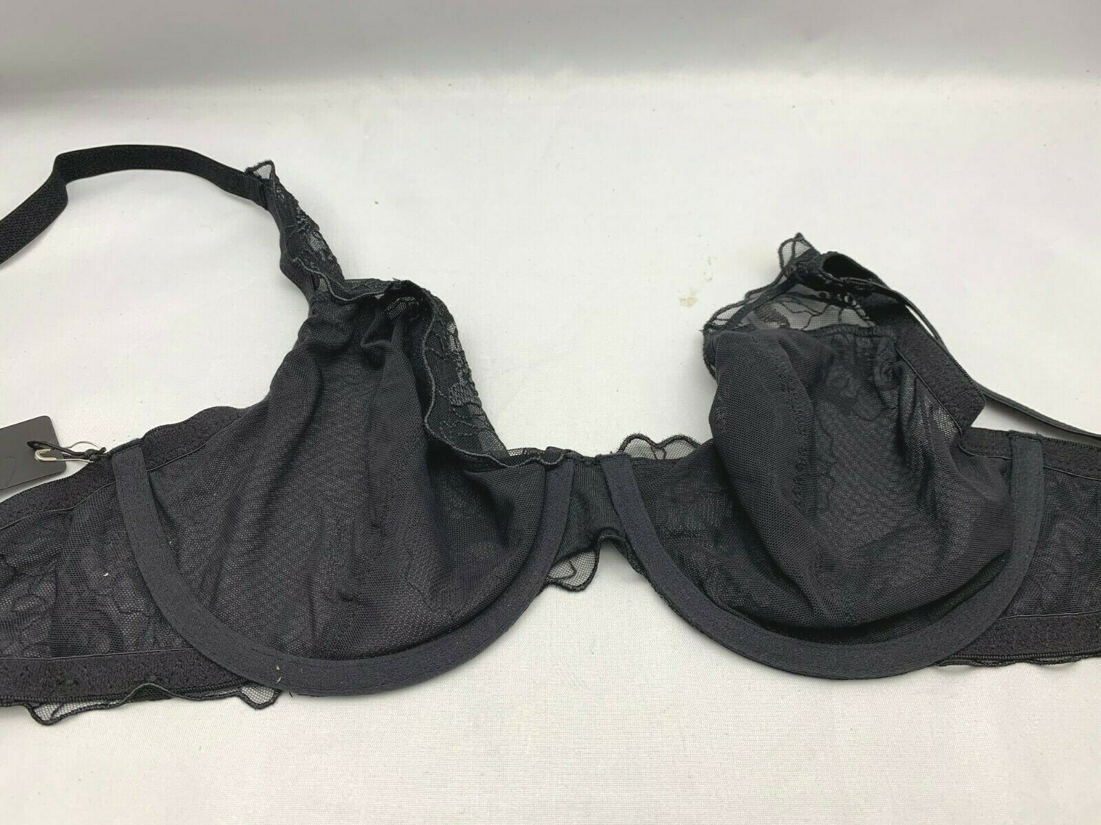 MONTELLE $64 Black Lace 9256 BALCONETTE Underwire Bra Women's Sz 32E ...