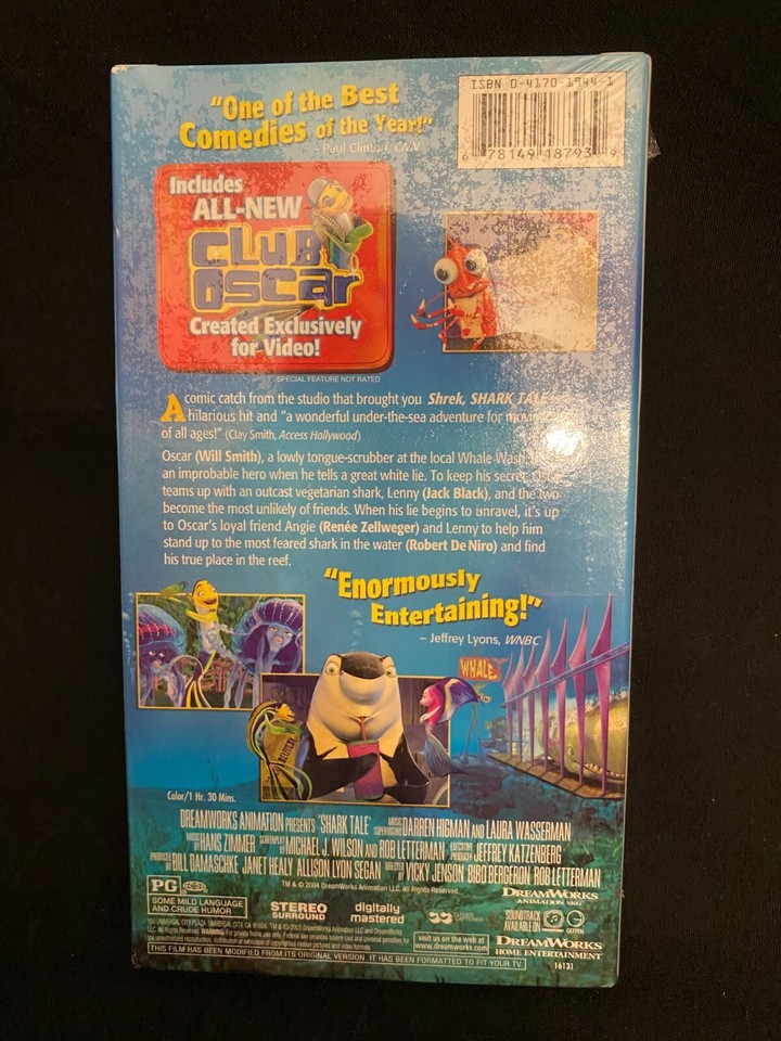 Shark Tale VHS 2005 Tape New Factory Sealed Dreamwork Animation Cartoon ...