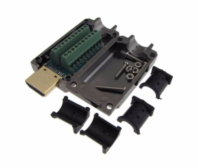 HDMI Male Breakout Board D-Sub connector w/ Two Piece Metal Backshells ...